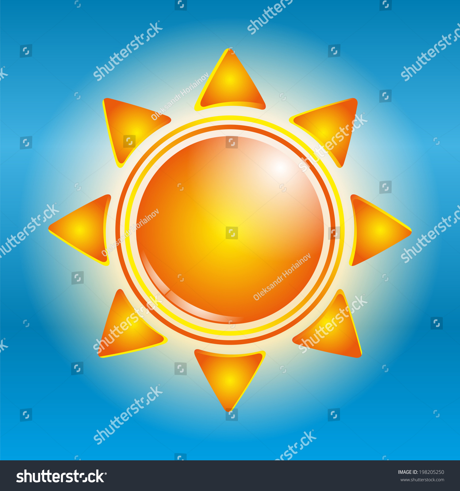 Cartoon Sun Made Vector Stock Vector (Royalty Free) 198205250