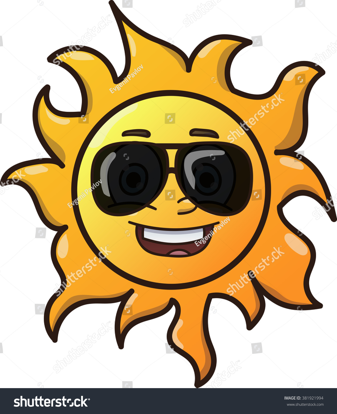 Cartoon Sun Vector Illustration 스톡 벡터(로열티 프리) 381921994 | Shutterstock