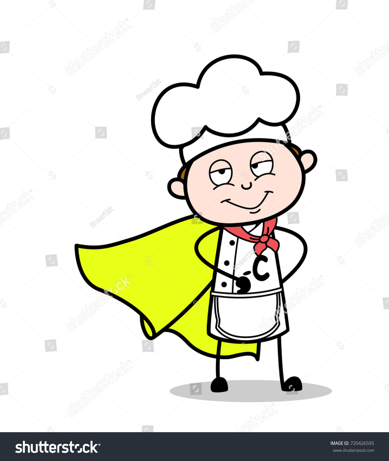 Cartoon Super Hero Chef Character Stock Vector (Royalty Free) 720426595 ...