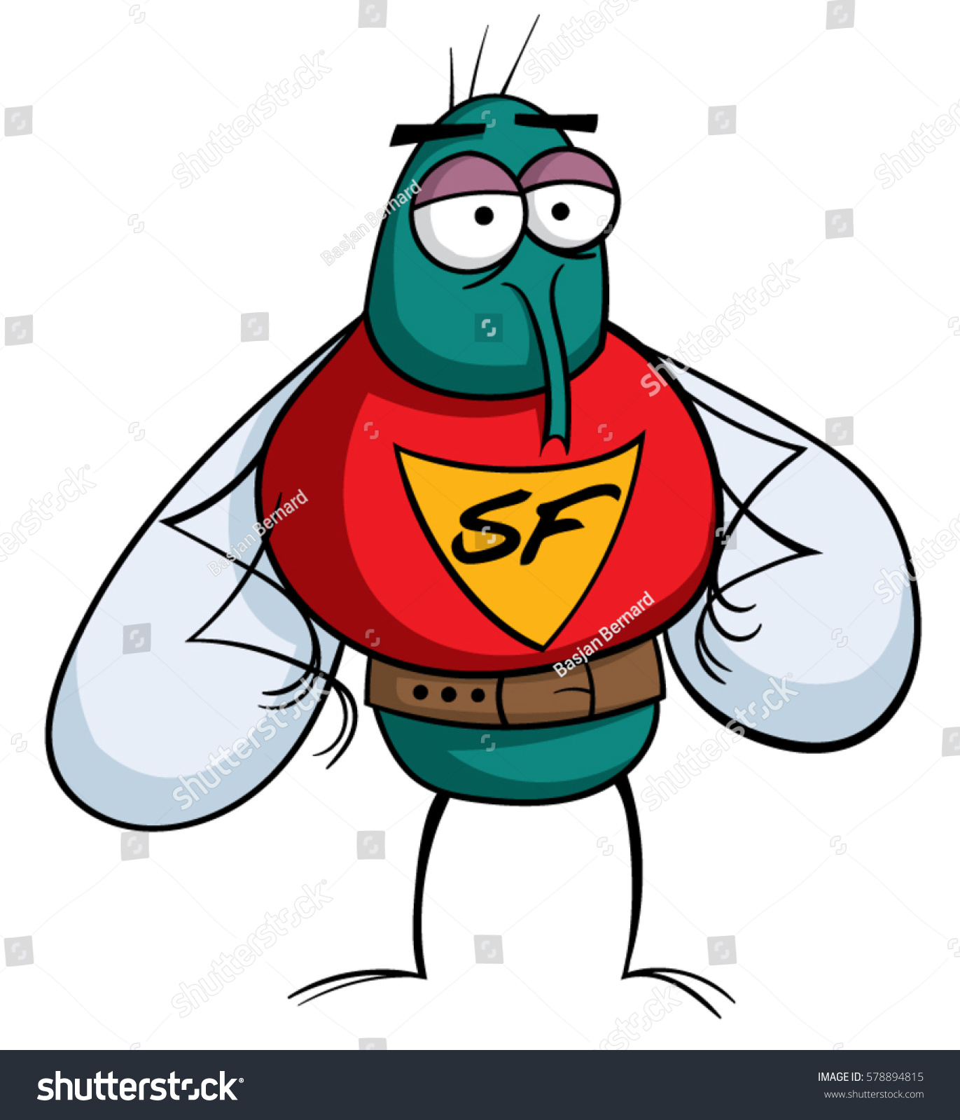 Cartoon Superhero Fly: เวกเตอร์สต็อก (ปลอดค่าลิขสิทธิ์) 578894815