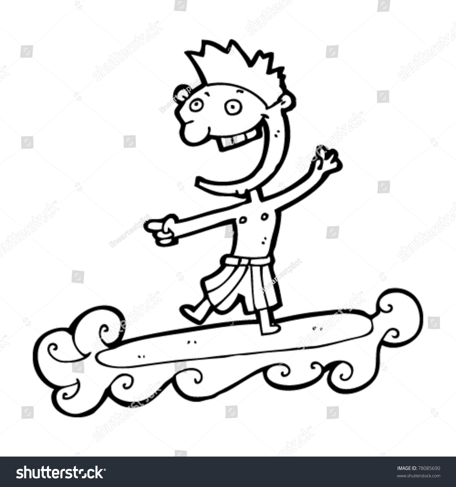 Cartoon Surfer Dude Stock Vector (Royalty Free) 78085690
