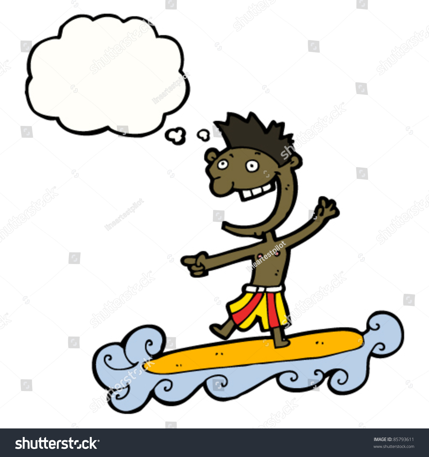 Cartoon Surfer Dude Stock Vector (Royalty Free) 85793611