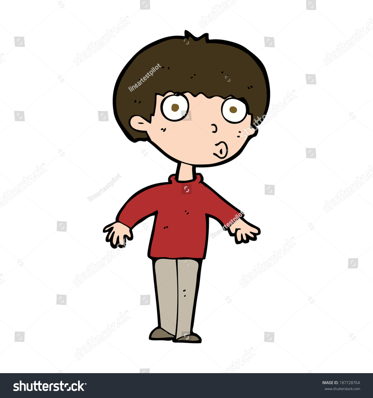Cartoon Surprised Boy Stock Vector (Royalty Free) 187728764 | Shutterstock