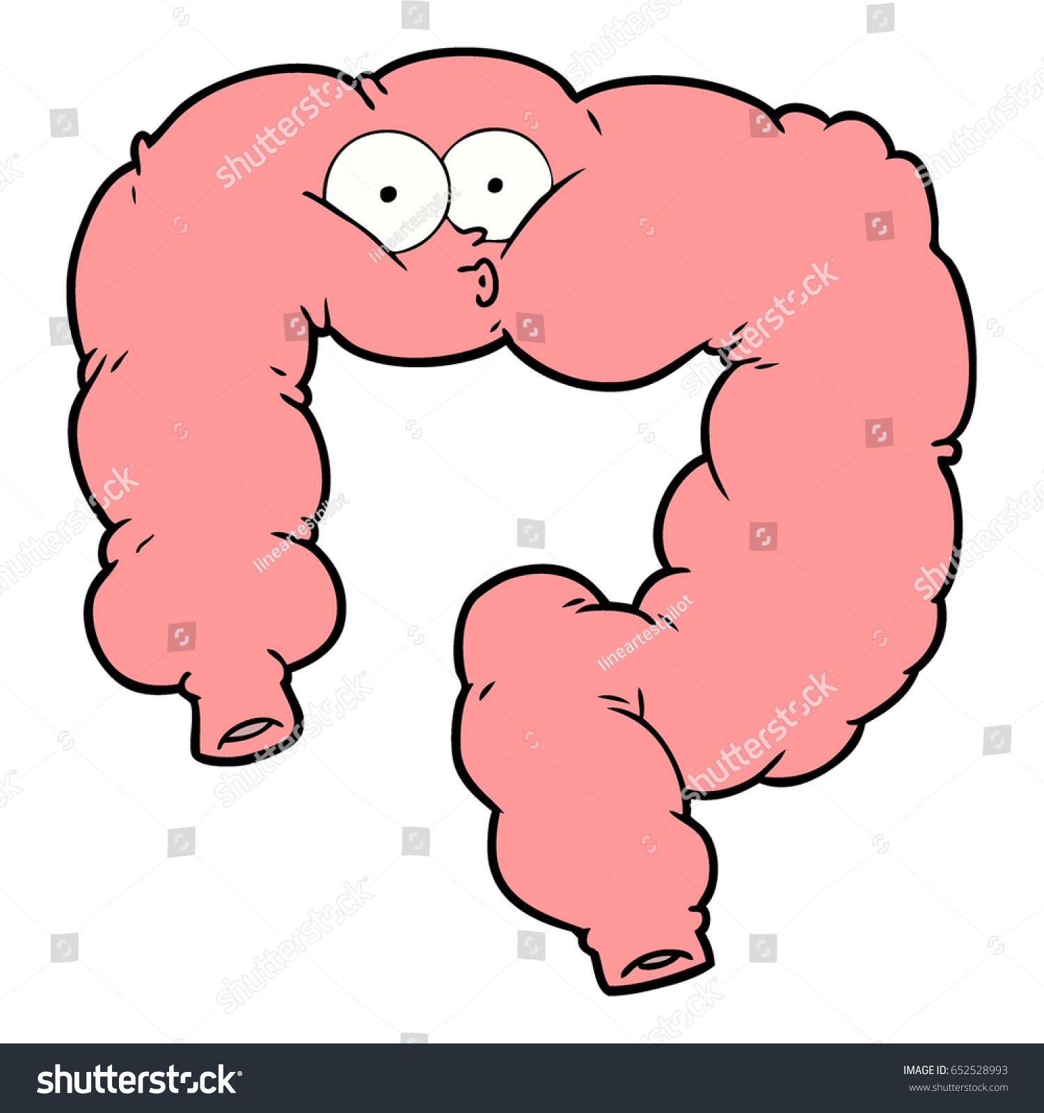 Cartoon Surprised Colon Stock Vector (Royalty Free) 652528993
