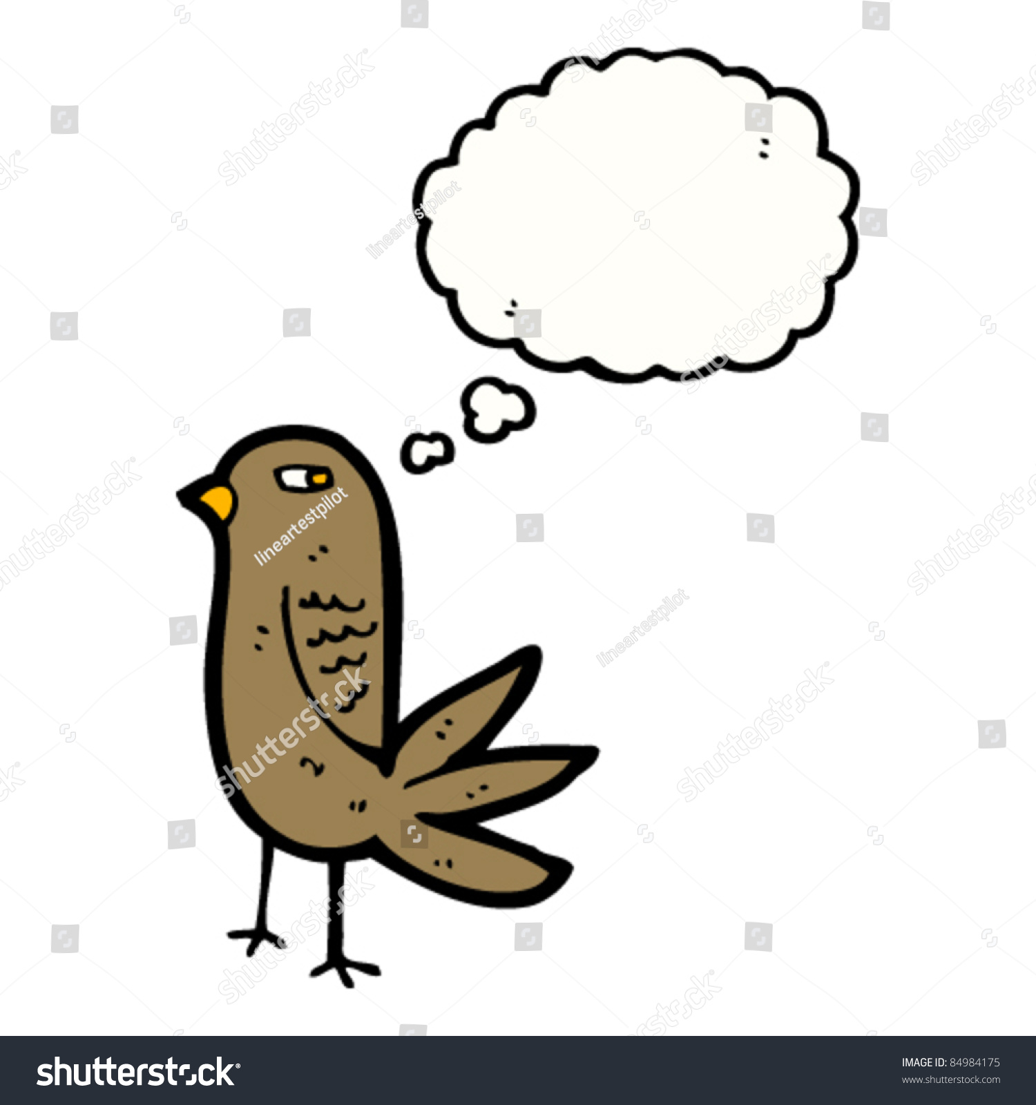 Cartoon Suspicious Bird Stock Vector (Royalty Free) 84984175 | Shutterstock