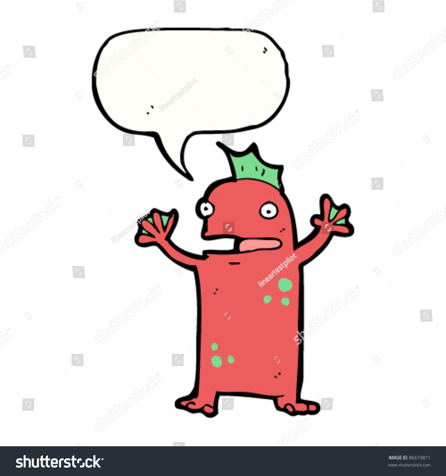Cartoon Swamp Creature Stock Vector (Royalty Free) 86619811 | Shutterstock