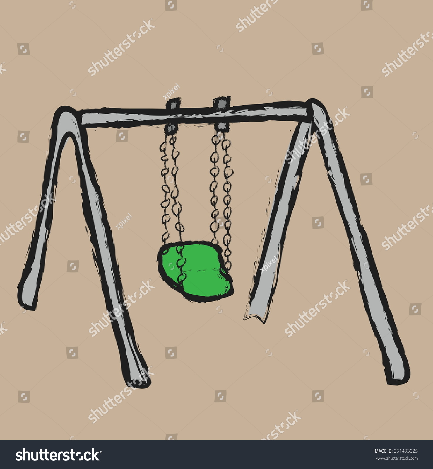 Cartoon Swing Vector Illustration Stock Vector (Royalty Free) 251493025 ...
