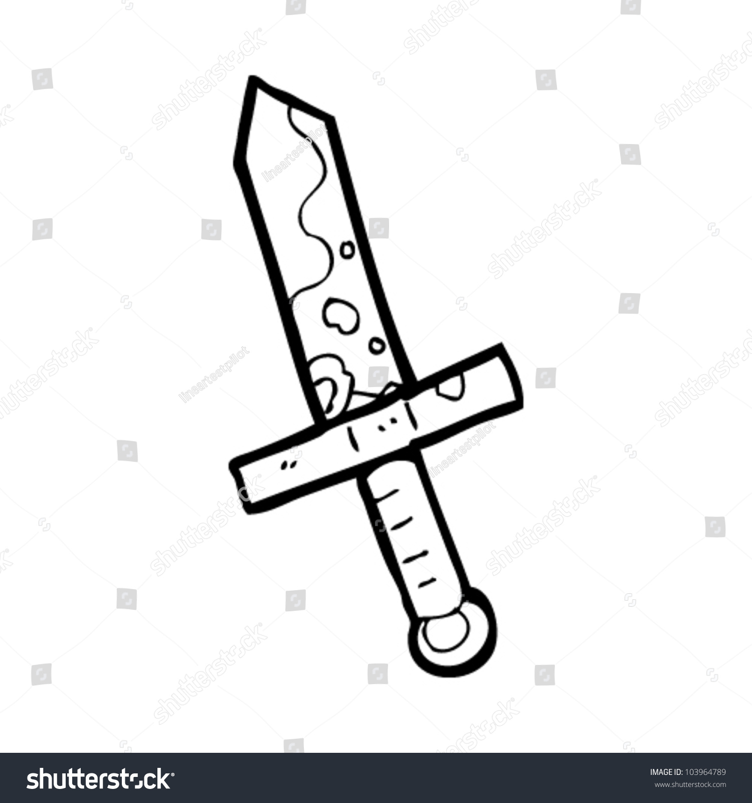 Cartoon Sword Stock Vector (Royalty Free) 103964789 | Shutterstock
