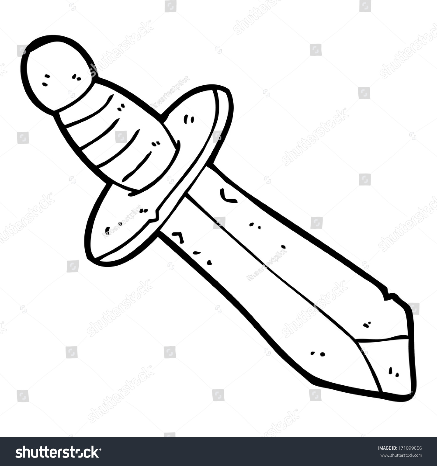 Cartoon Sword Stock Vector (Royalty Free) 171099056