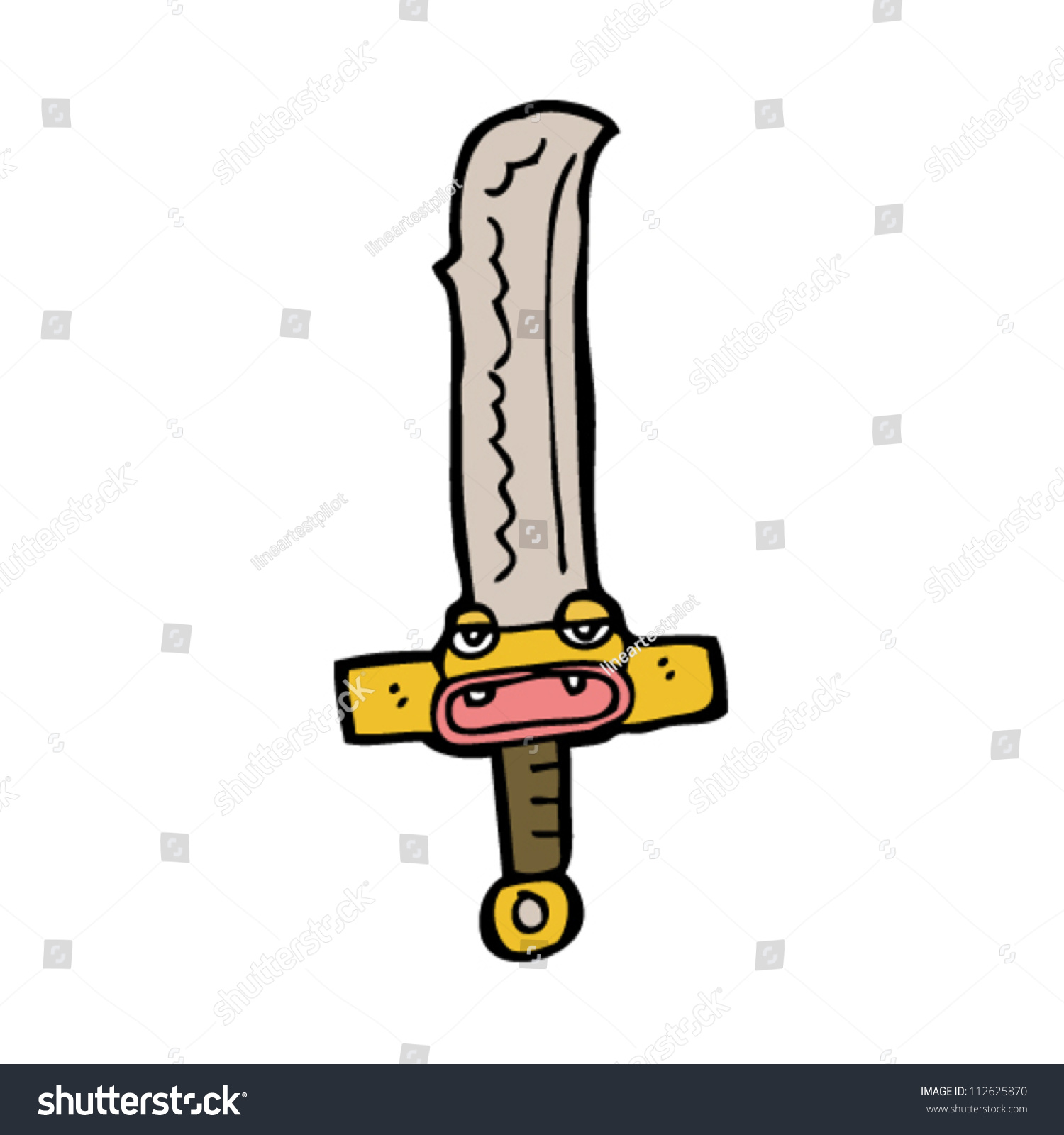 Cartoon Sword Character Stock Vector (Royalty Free) 112625870 ...