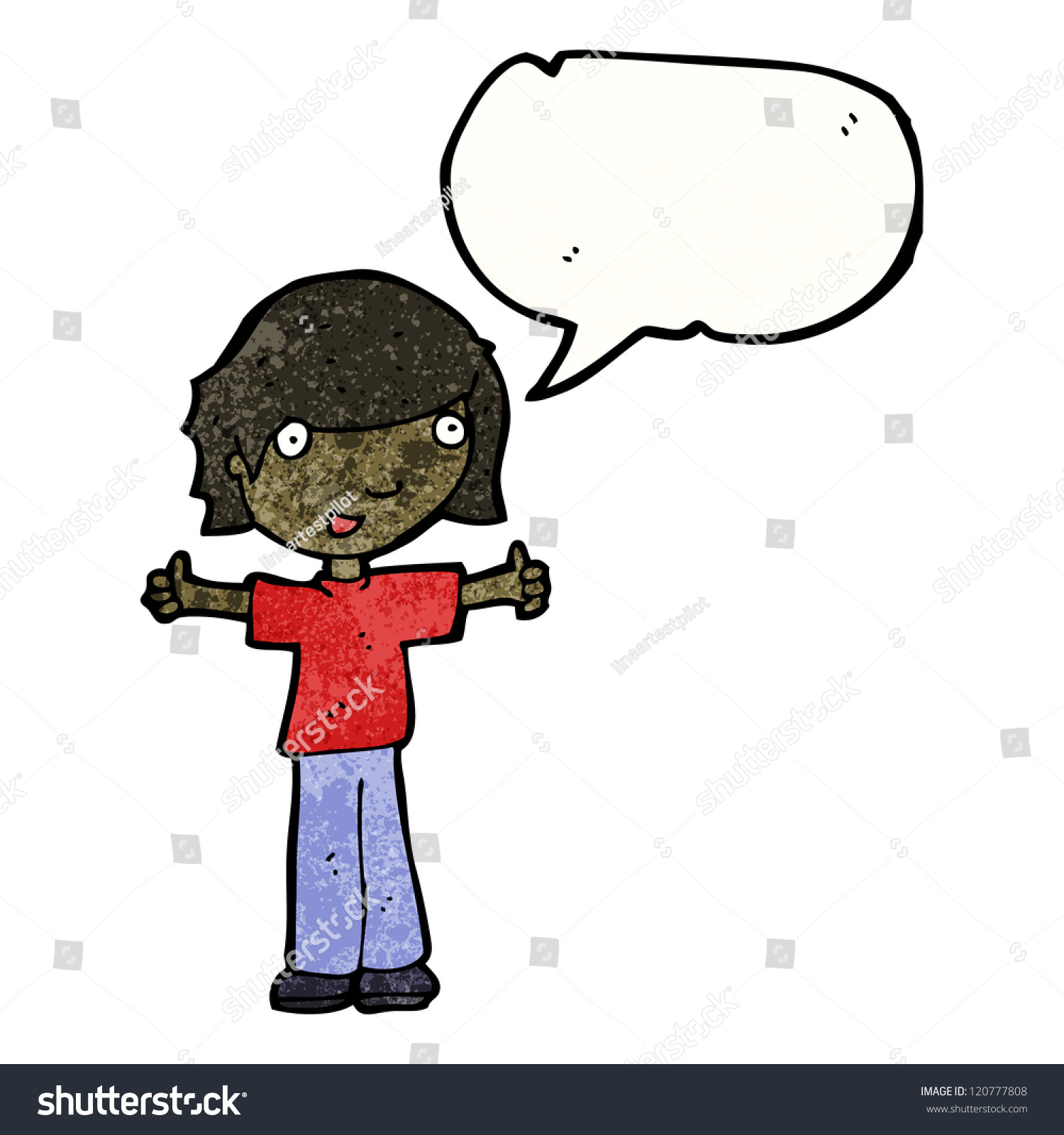 Cartoon Talking Boy Stock Vector (Royalty Free) 120777808
