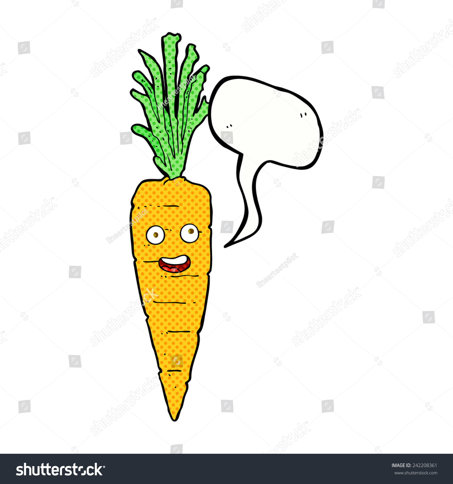 Cartoon Talking Carrot Stock Vector (Royalty Free) 242208361