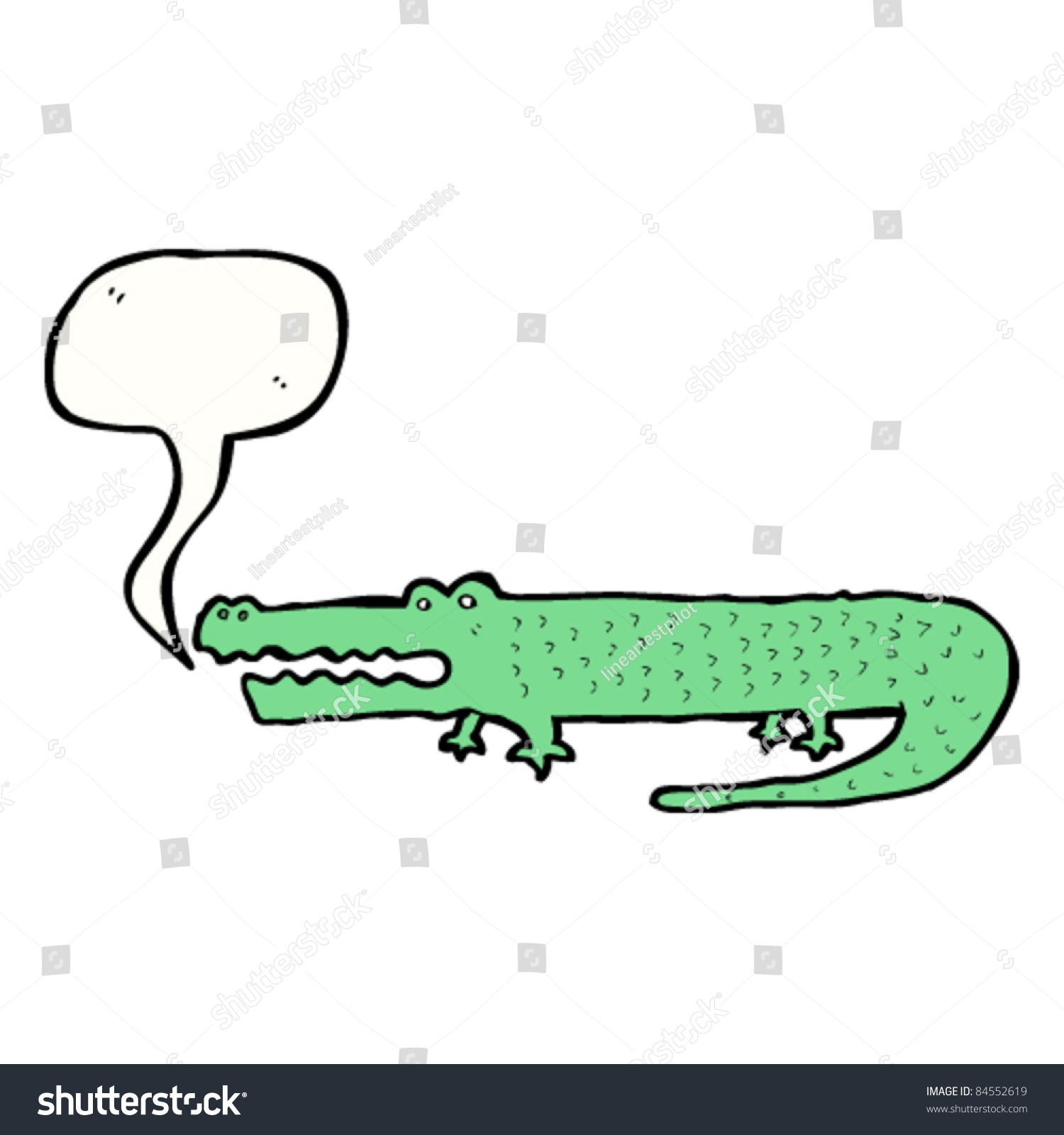 Cartoon Talking Crocodile Stock Vector (Royalty Free) 84552619