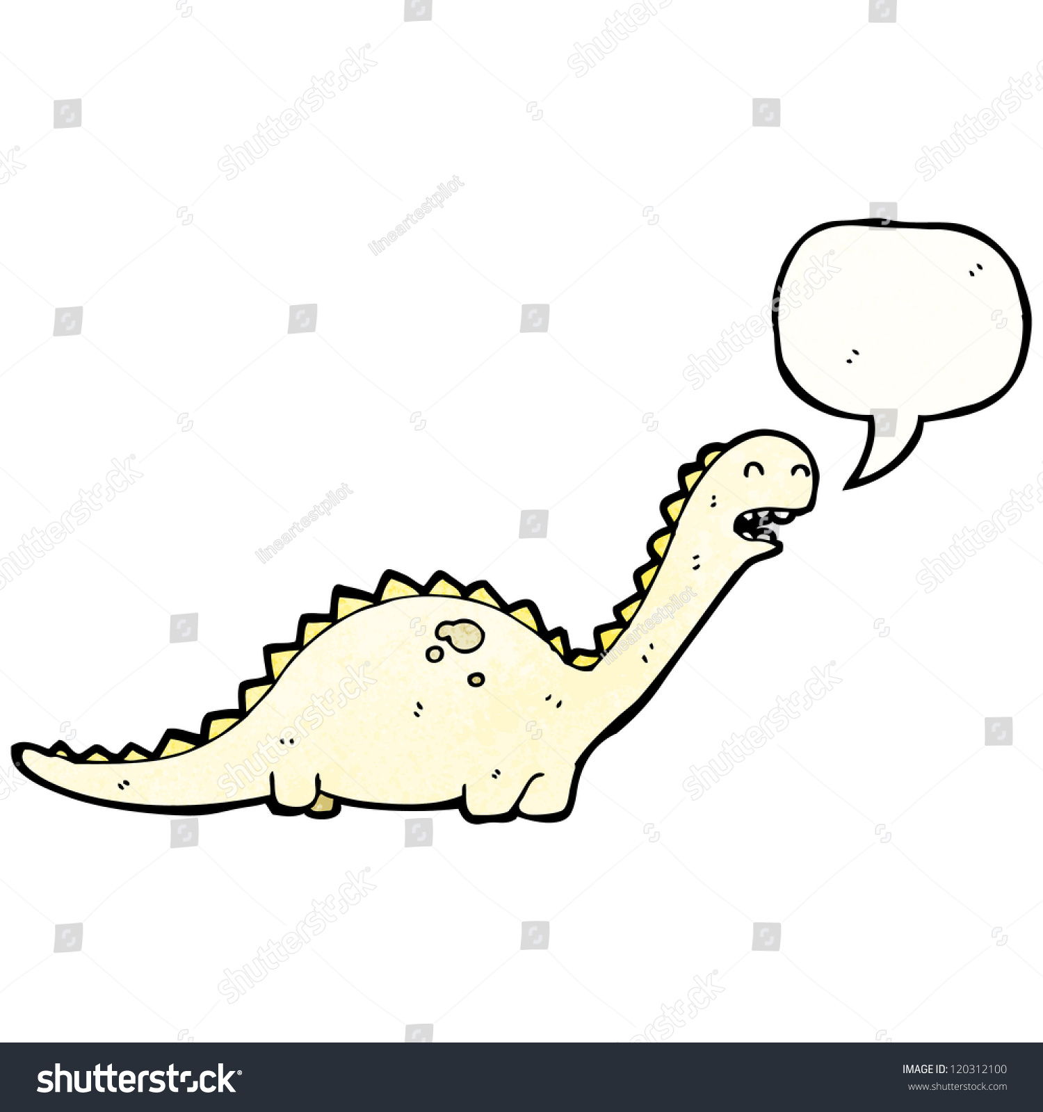 Cartoon Talking Dinosaur Stock Vector (Royalty Free) 120312100
