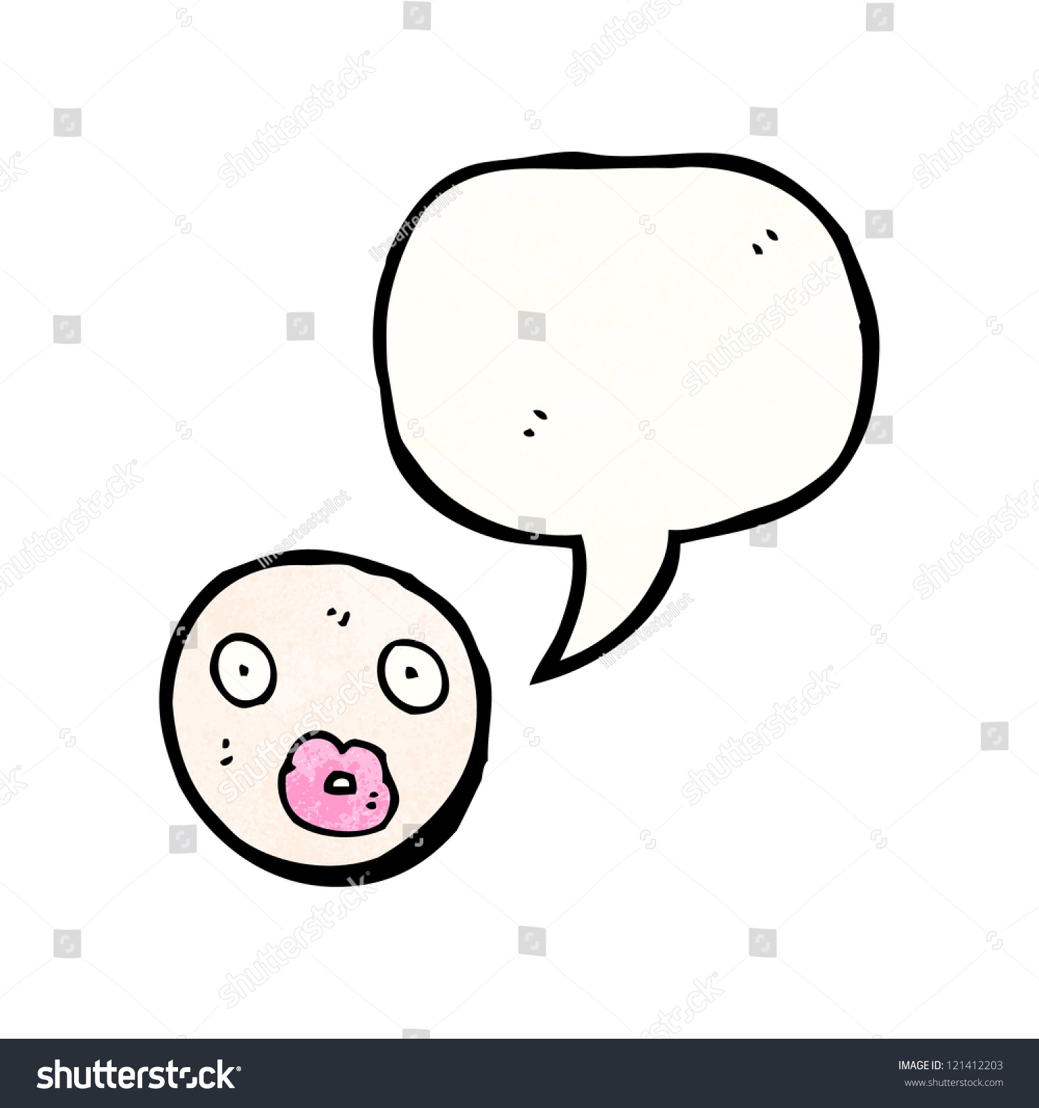 Cartoon Talking Face Symbol Stock Vector (Royalty Free) 121412203