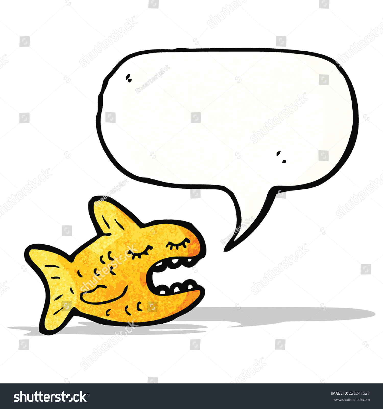 Cartoon Talking Fish Stock Vector (Royalty Free) 222041527 | Shutterstock