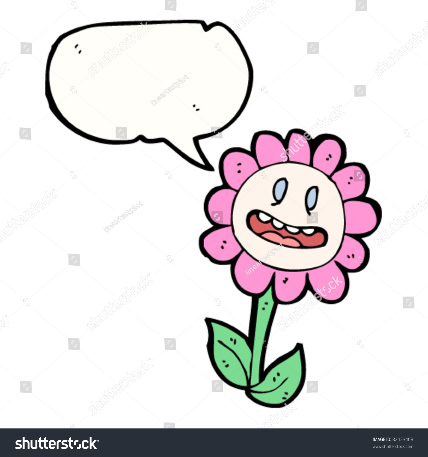 Cartoon Talking Flower Stock Vector (Royalty Free) 82423408 | Shutterstock