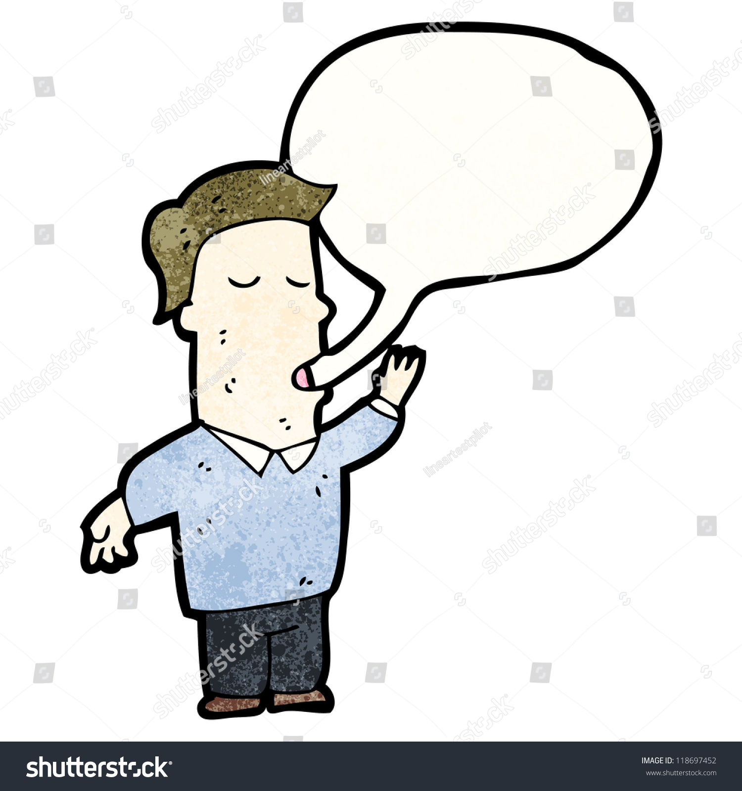 Cartoon Talking Man Stock Vector (Royalty Free) 118697452 | Shutterstock