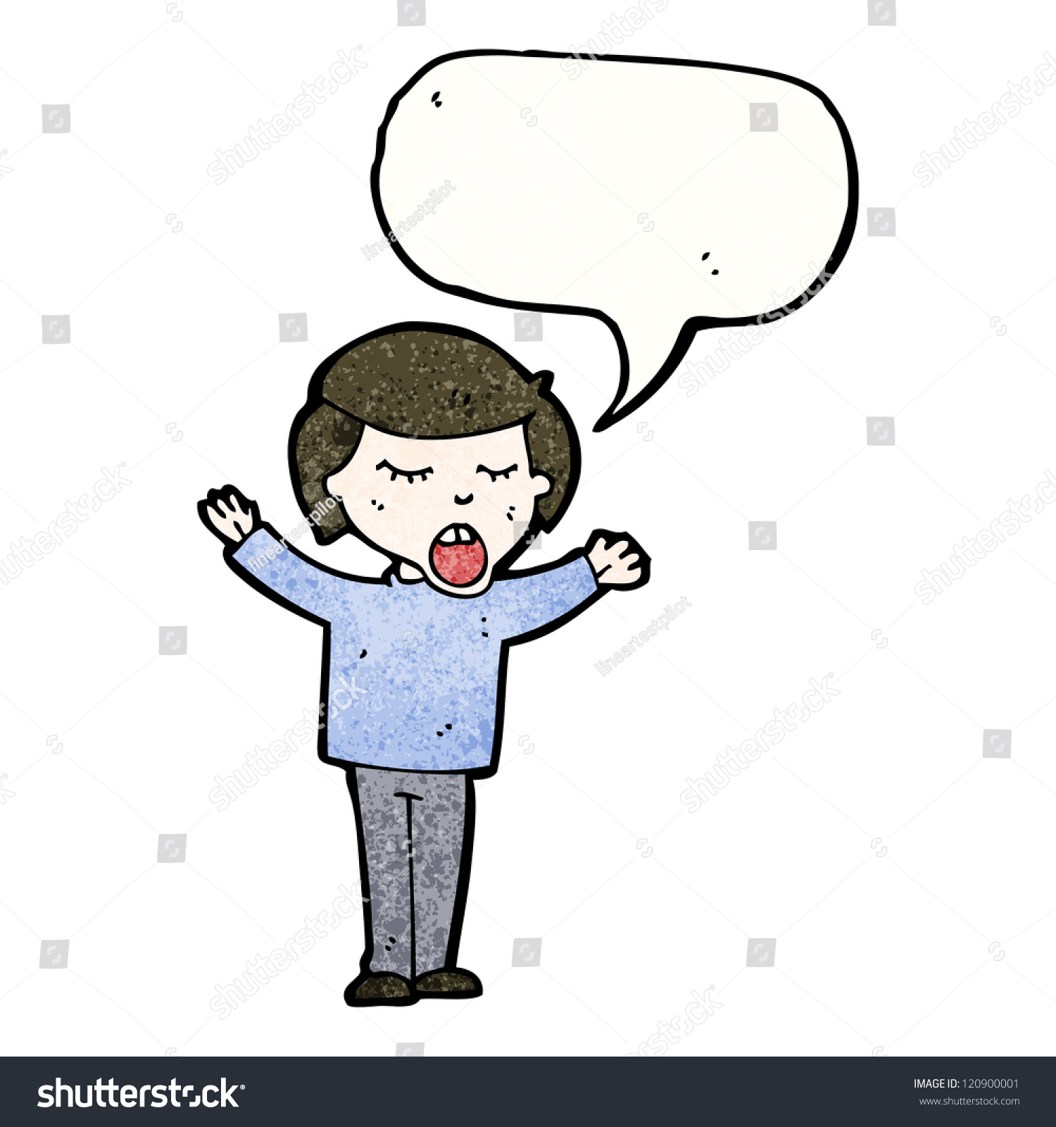 Cartoon Talking Man Stock Vector (Royalty Free) 120900001