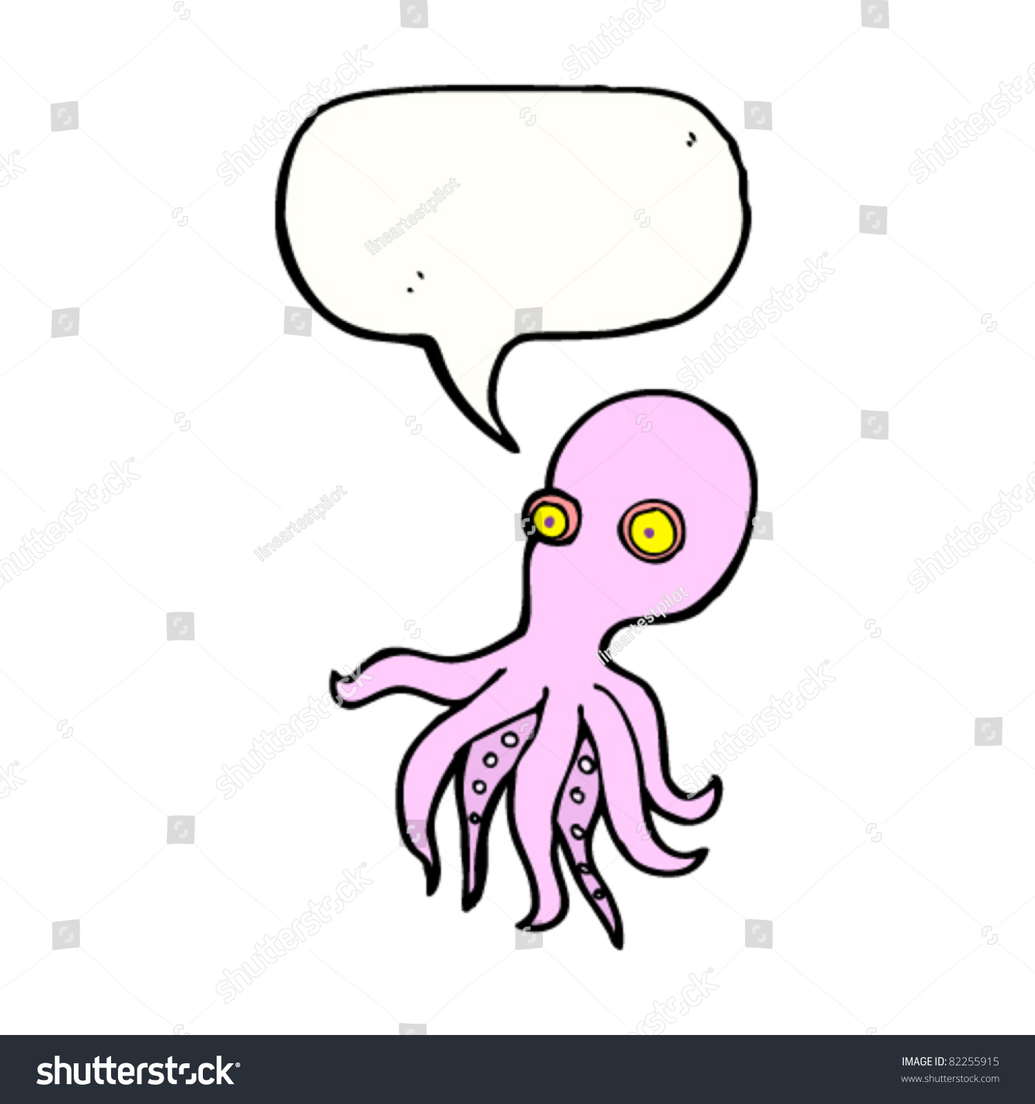 Cartoon Talking Octopus Stock Vector (Royalty Free) 82255915