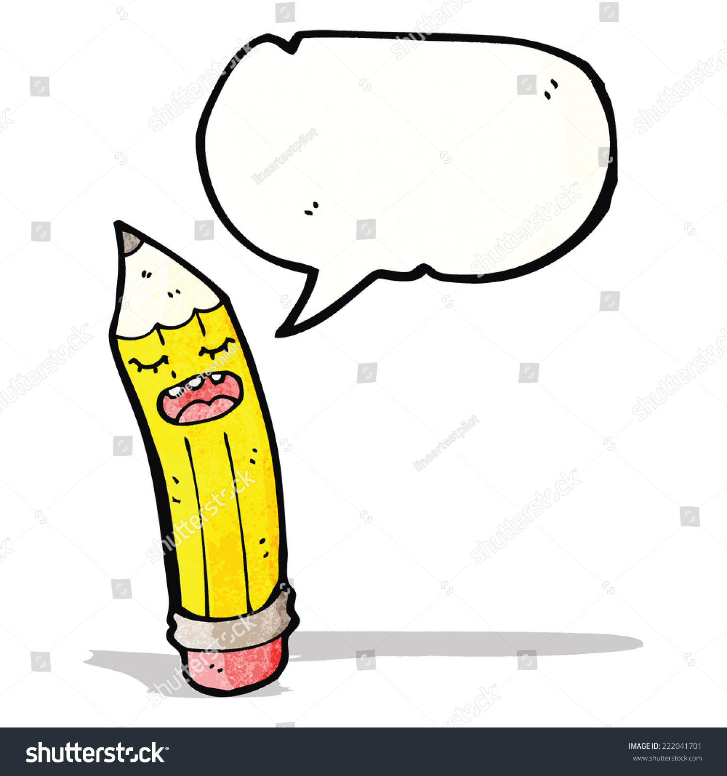 Cartoon Talking Pencil Stock Vector (Royalty Free) 222041701 | Shutterstock