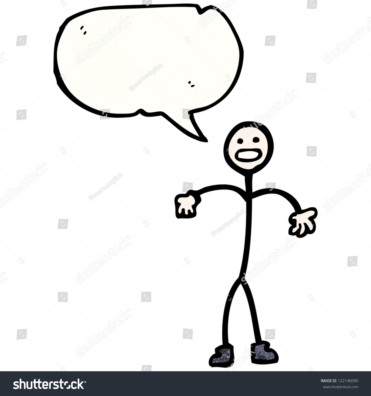Cartoon Talking Stick Figure Stock Vector (Royalty Free) 122146090 ...