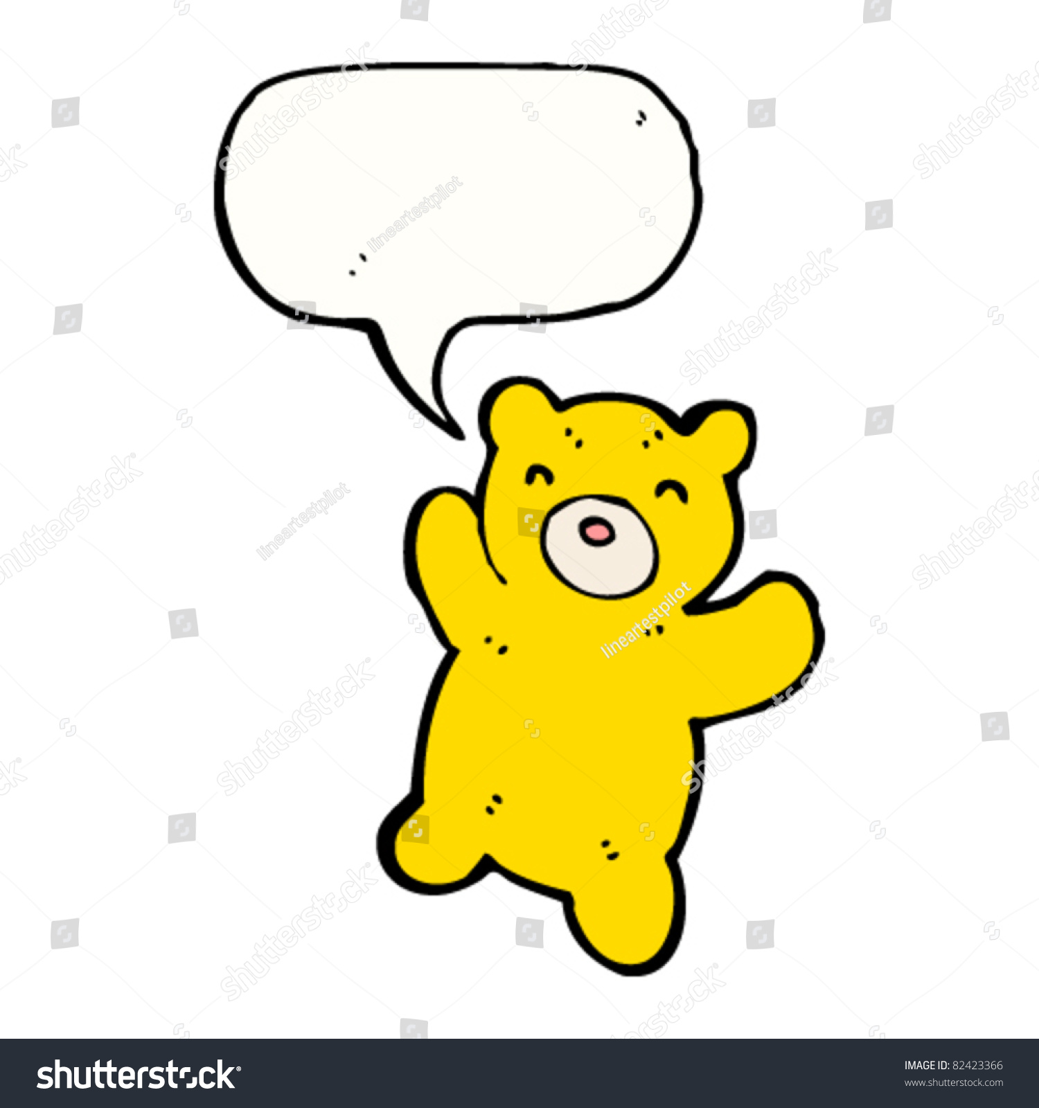 Cartoon Talking Teddy Bear Stock Vector (Royalty Free) 82423366 ...