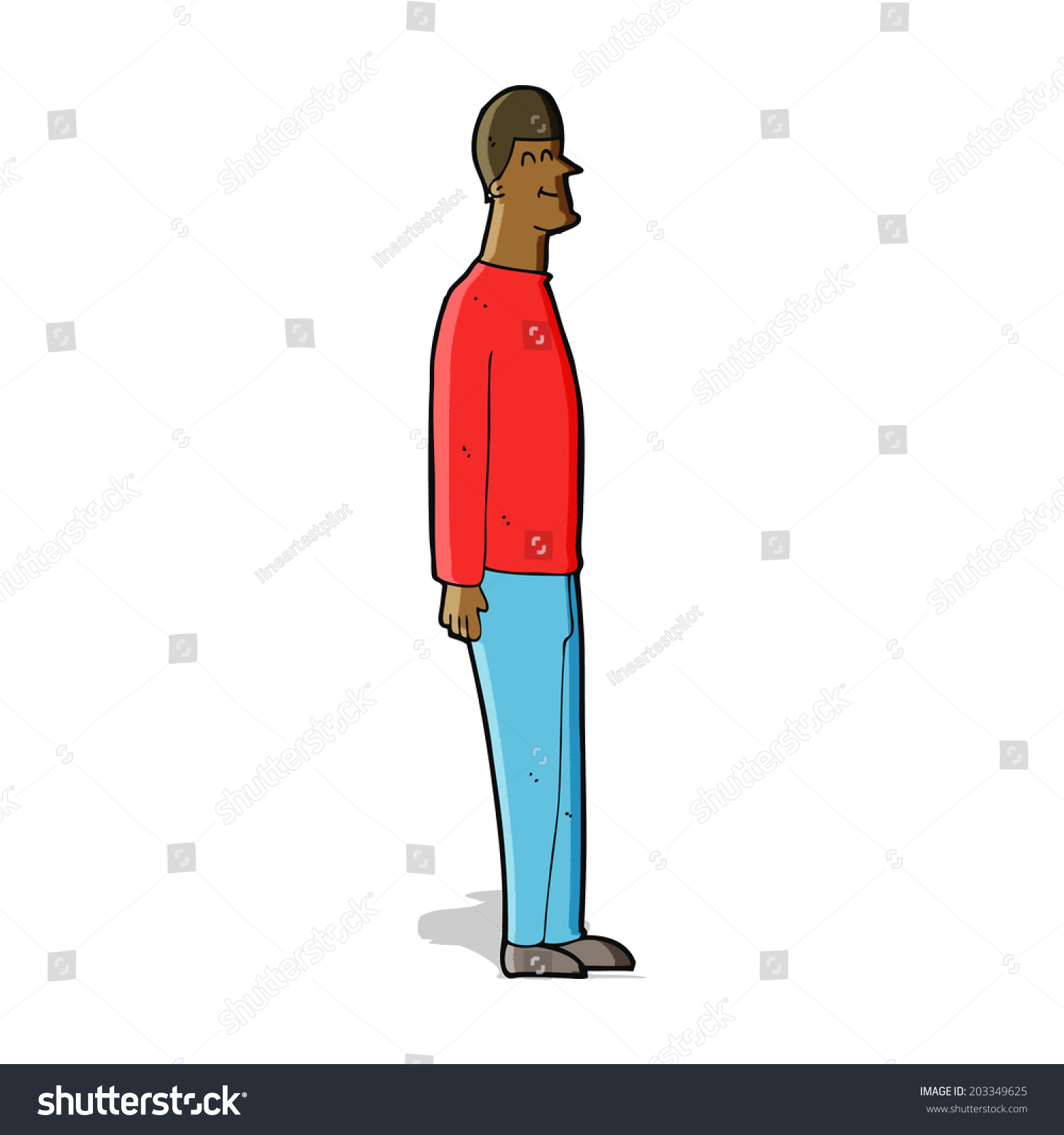 Cartoon Tall Man Stock Vector (Royalty Free) 203349625