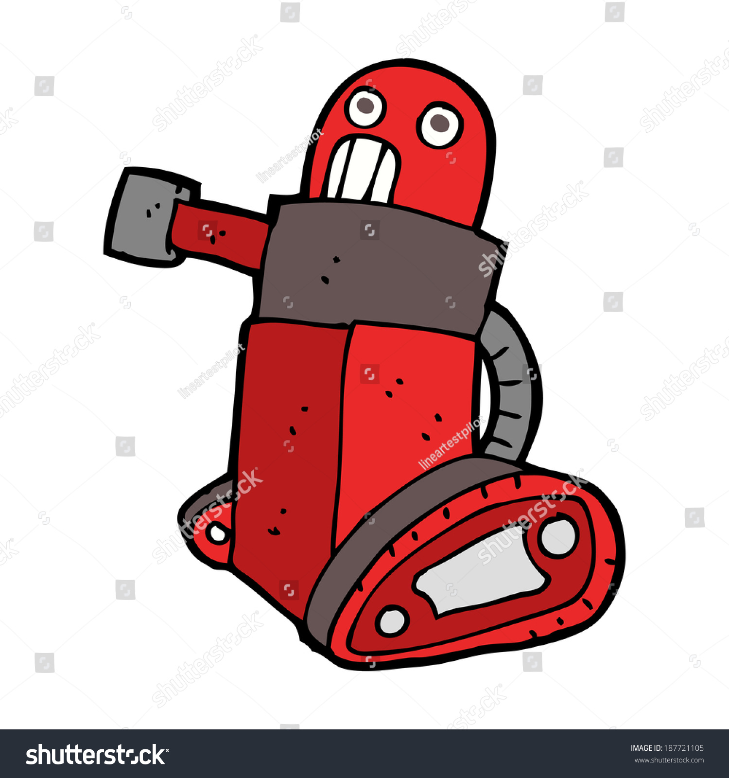 Cartoon Tank Robot Stock Vector (Royalty Free) 187721105 | Shutterstock