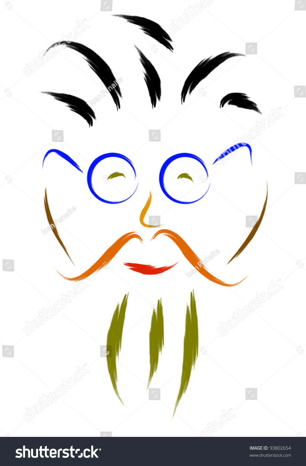 Cartoon Teacher Face Stock Vector (Royalty Free) 93802654