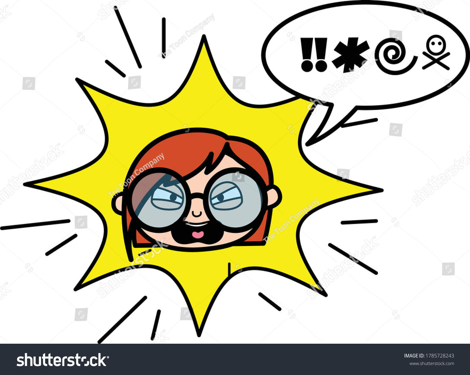Cartoon Teacher Shouting Abusing Stock Vector (Royalty Free) 1785728243