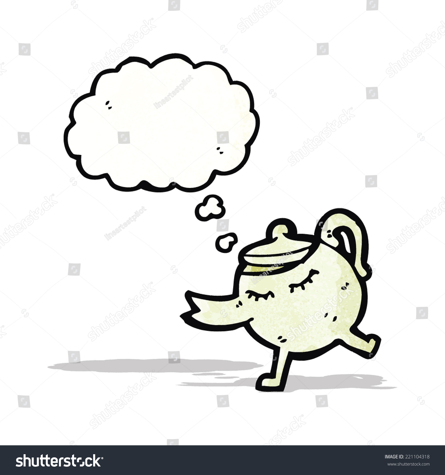 Cartoon Teapot Stock Vector (Royalty Free) 221104318 | Shutterstock