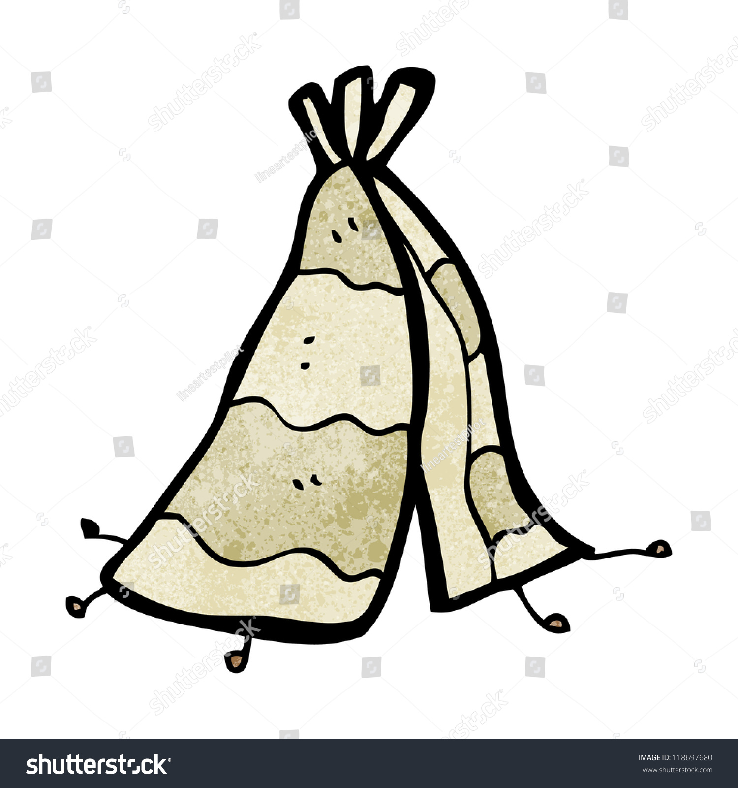 Cartoon Teepee Tent Stock Vector (Royalty Free) 118697680 | Shutterstock