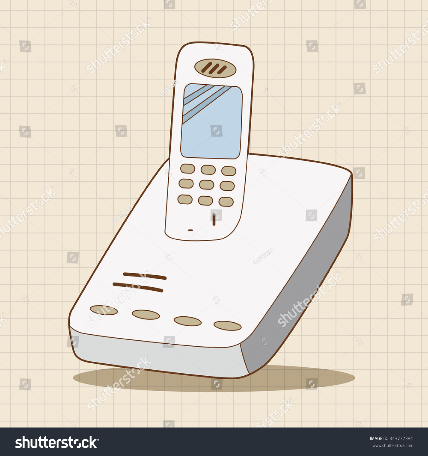 Cartoon Telephone Stock Vector (Royalty Free) 343772384