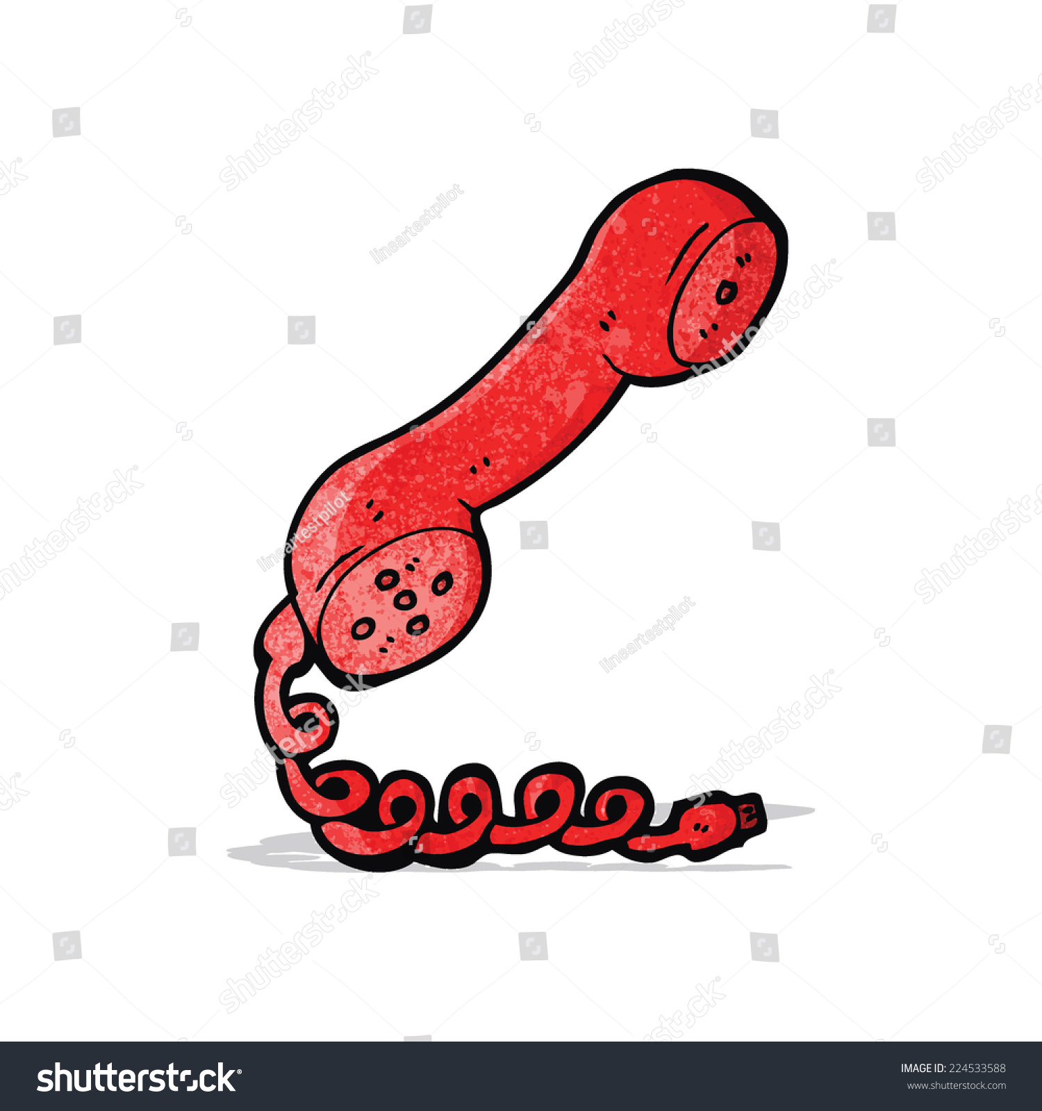Cartoon Telephone Receiver Stock Vector (Royalty Free) 224533588