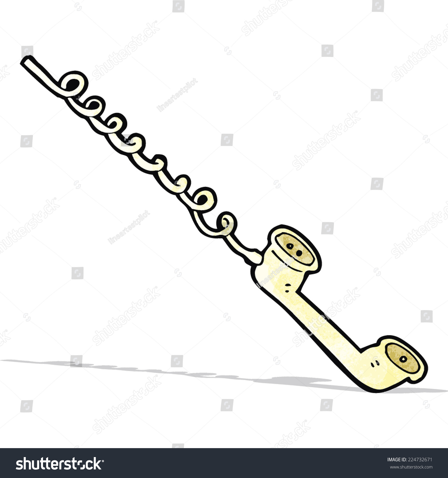 Cartoon Telephone Receiver Stock Vector (Royalty Free) 224732671