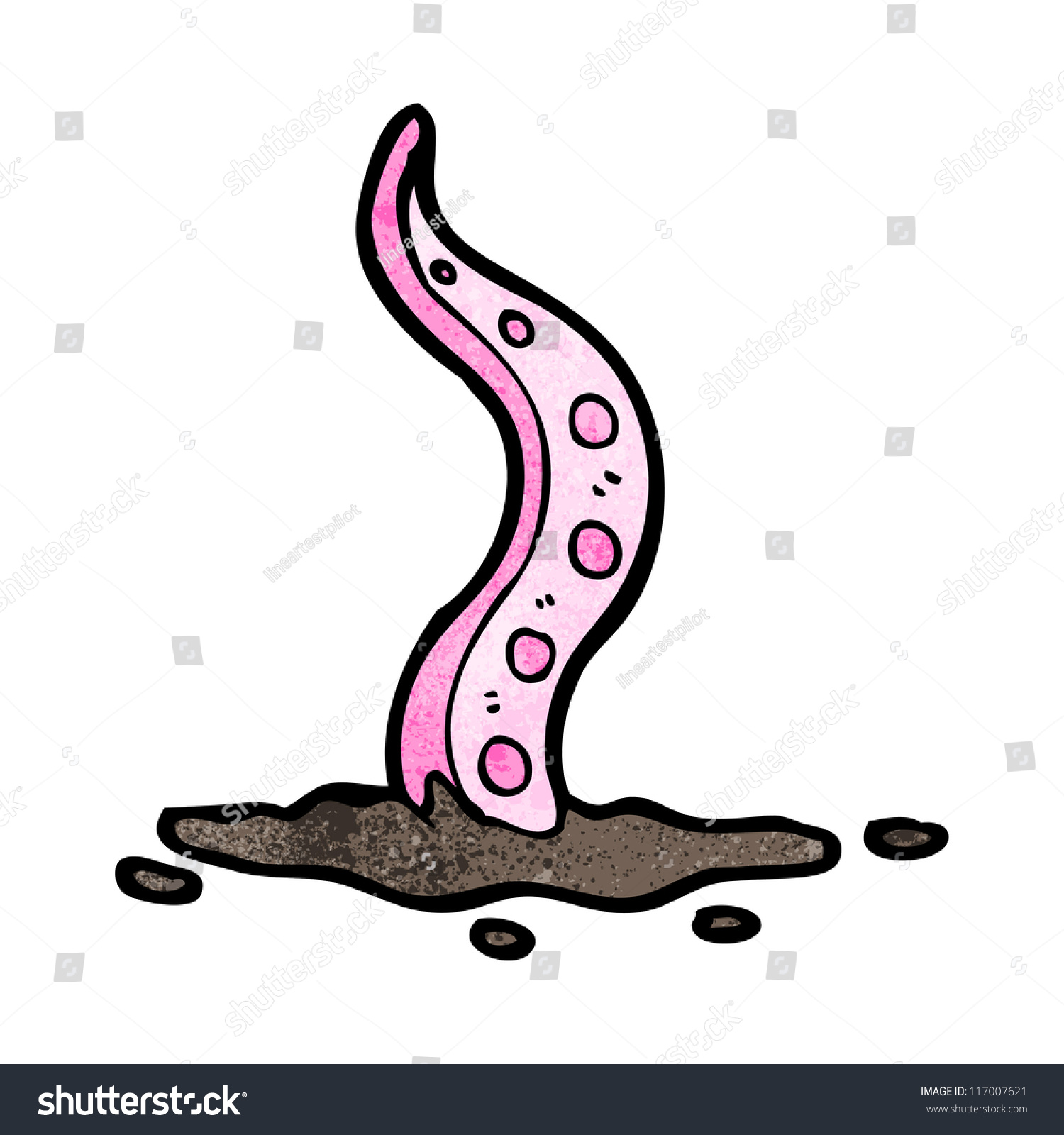 tentáculo de caricatura: vector de stock (libre de regalías) 117007621