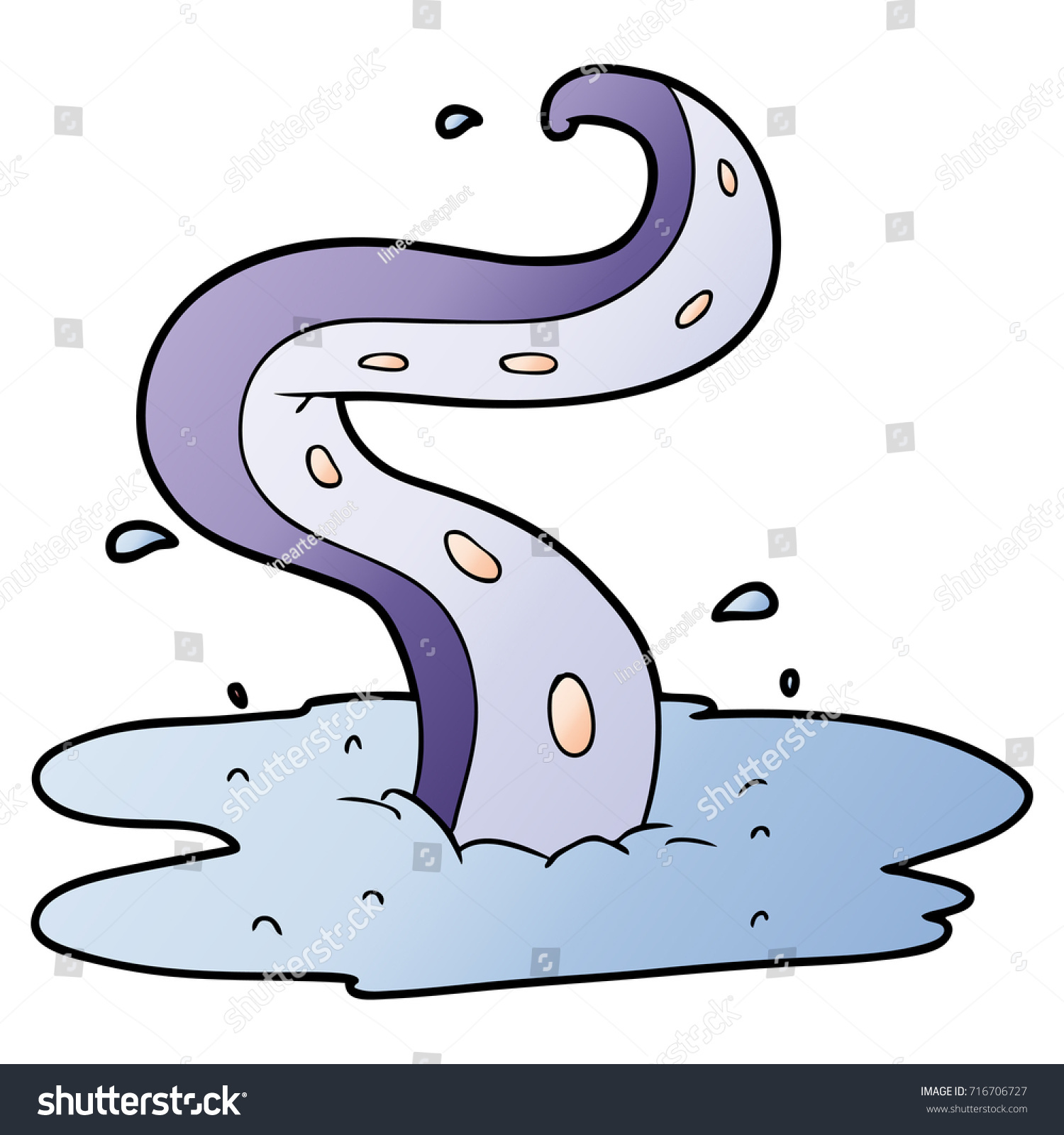 Cartoon Tentacle Stock Vector (Royalty Free) 716706727