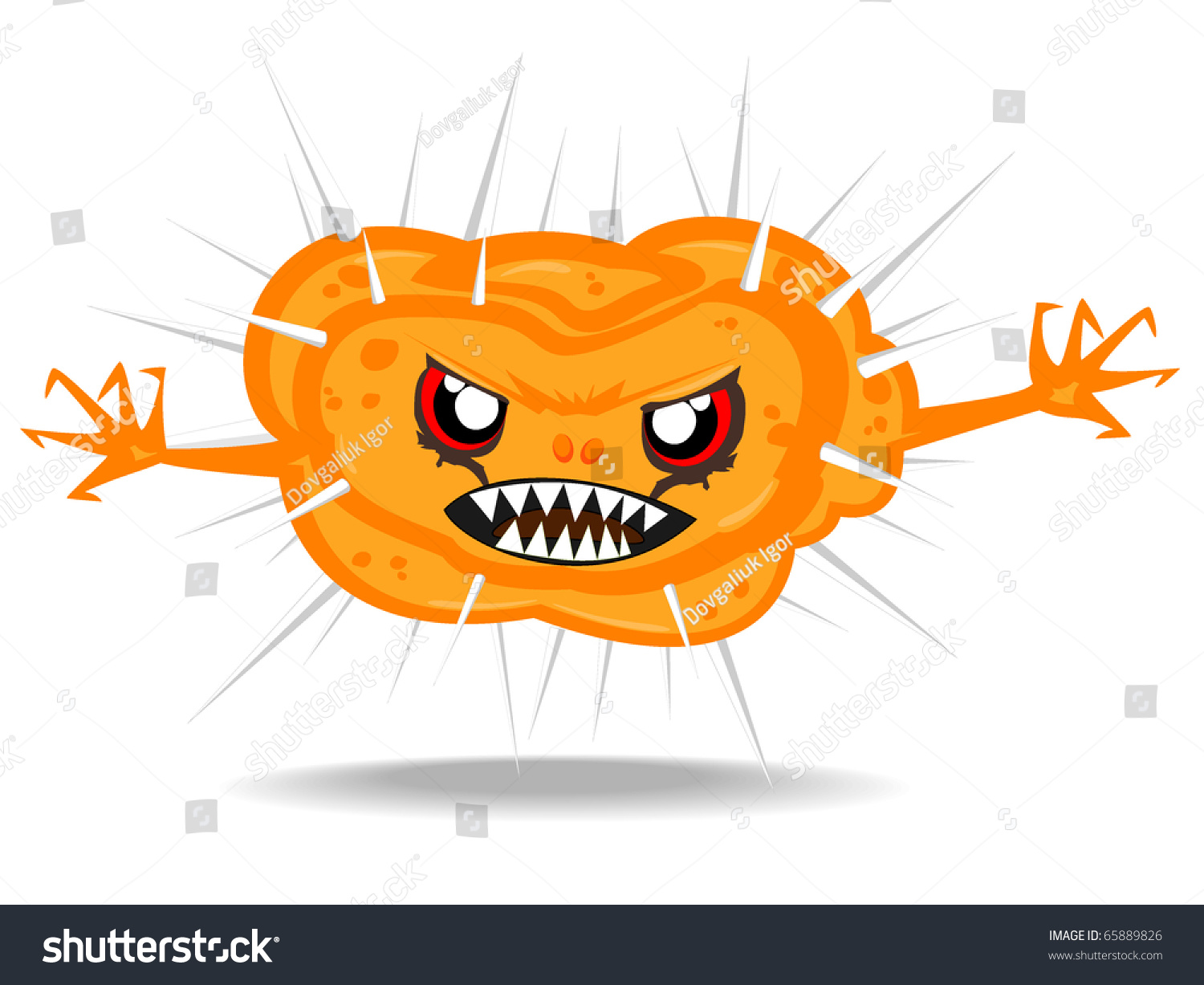 Cartoon Terrible Monstervector 6 Stock Vector (Royalty Free) 65889826 ...