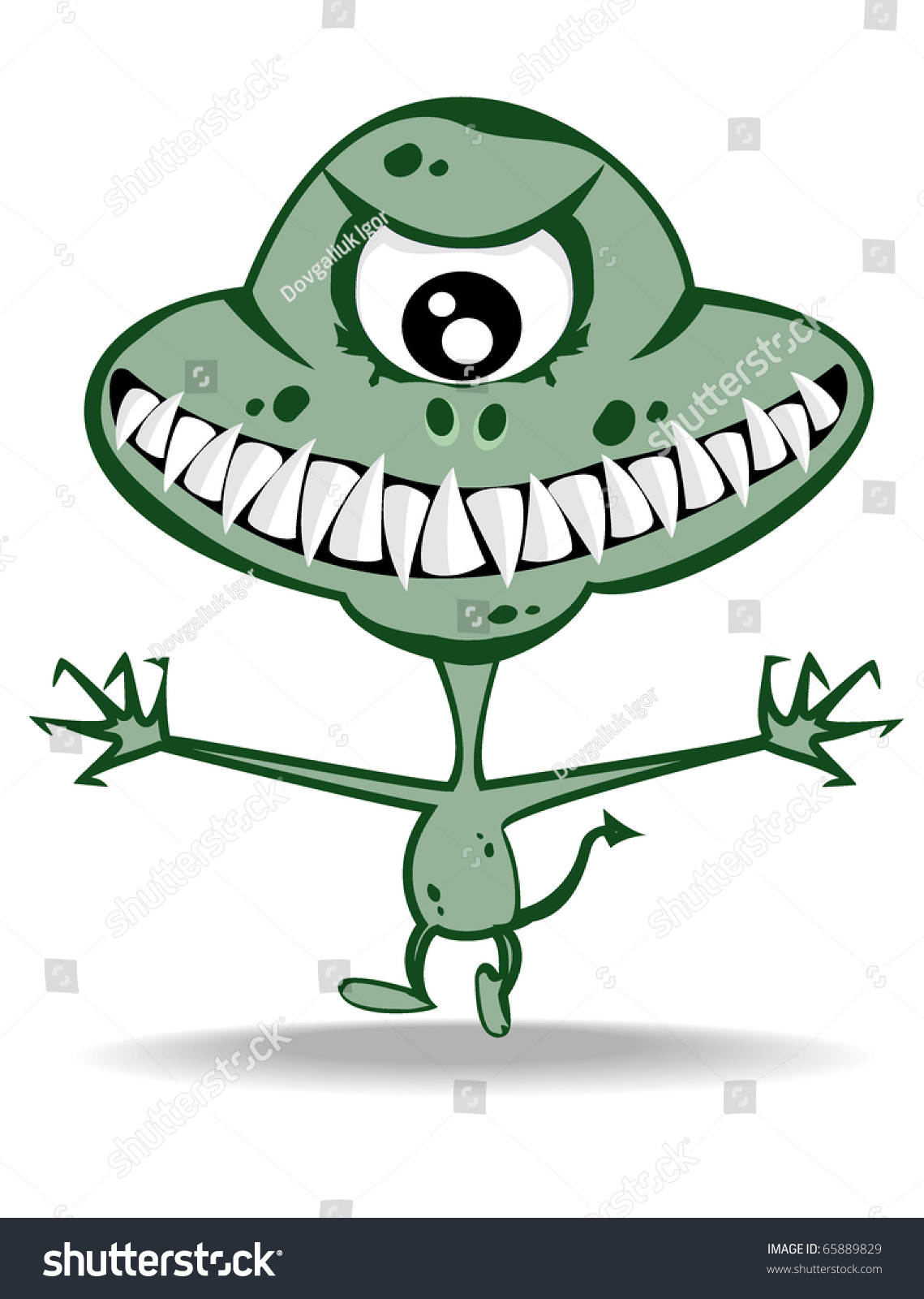Cartoon Terrible Monstervector 7 Stock Vector 65889829 - Shutterstock