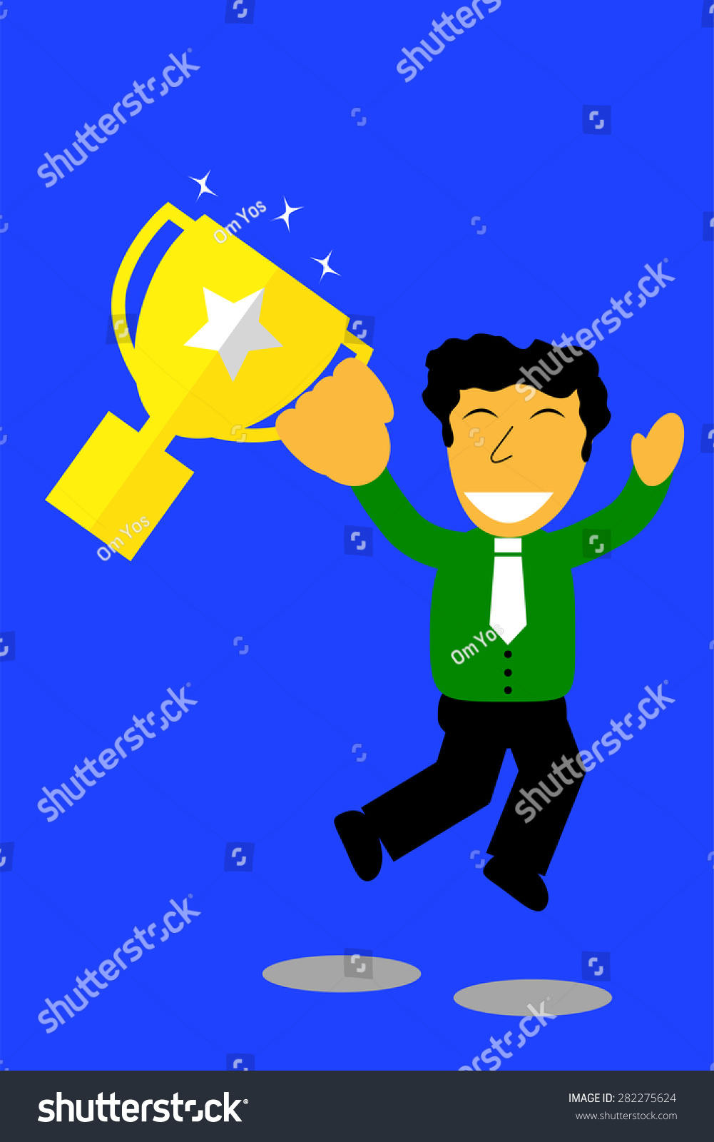 Cartoon Winner: vector de stock (libre de regalías) 282275624 ...