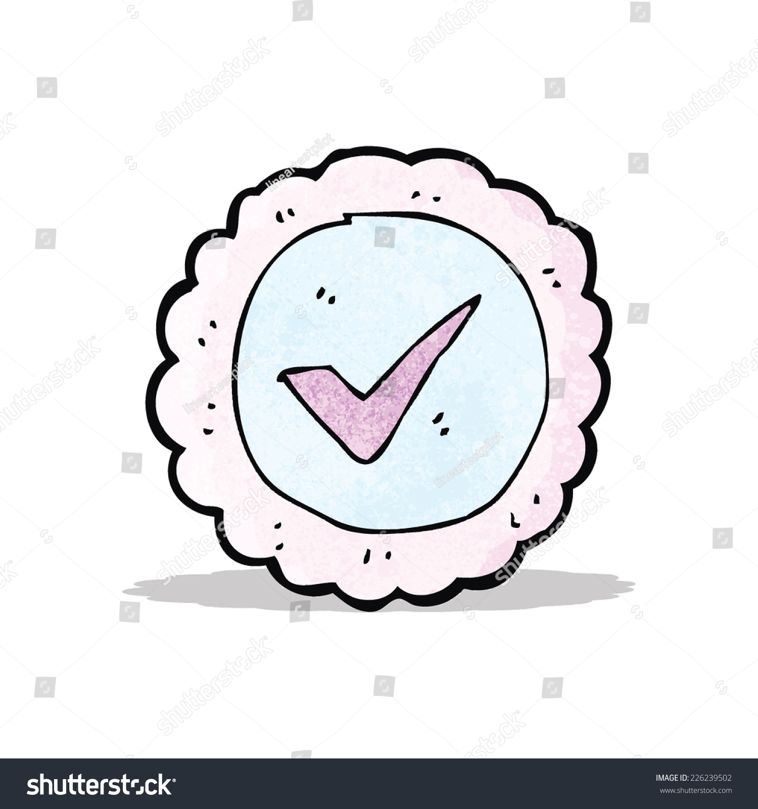 Cartoon Tick Sign Stock Vector (Royalty Free) 226239502
