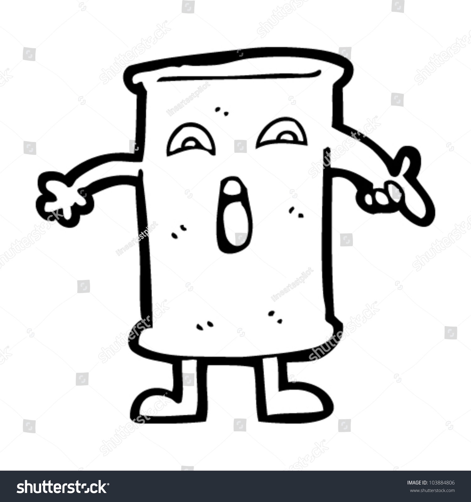 Cartoon Tin Can Character Stock Vector 103884806 - Shutterstock