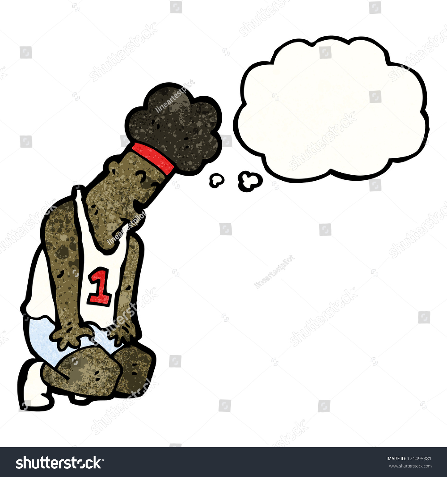 Cartoon Tired Runner Stock Vector (Royalty Free) 121495381