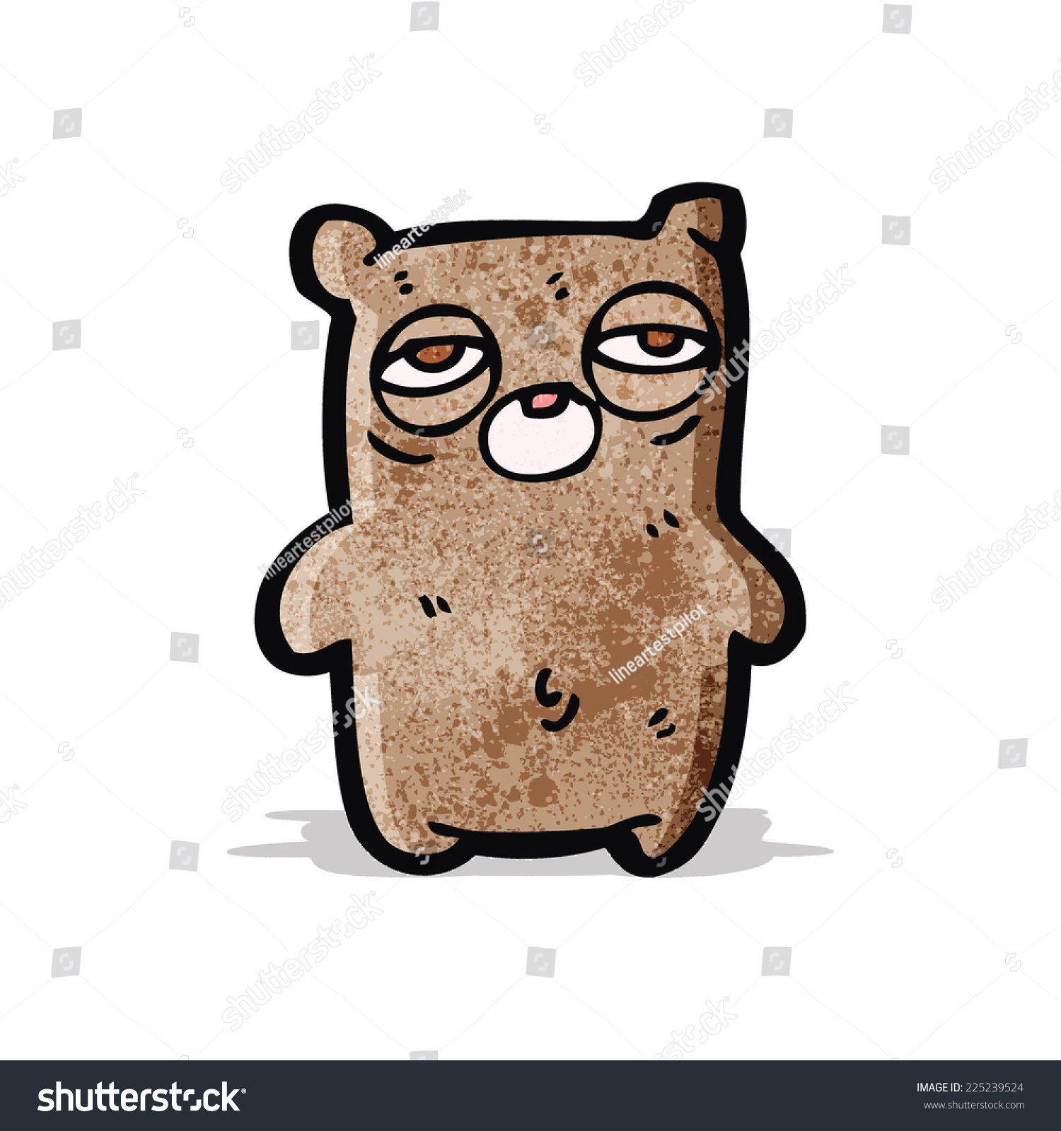 Cartoon Tired Teddy Bear Stock Vector (Royalty Free) 225239524 ...
