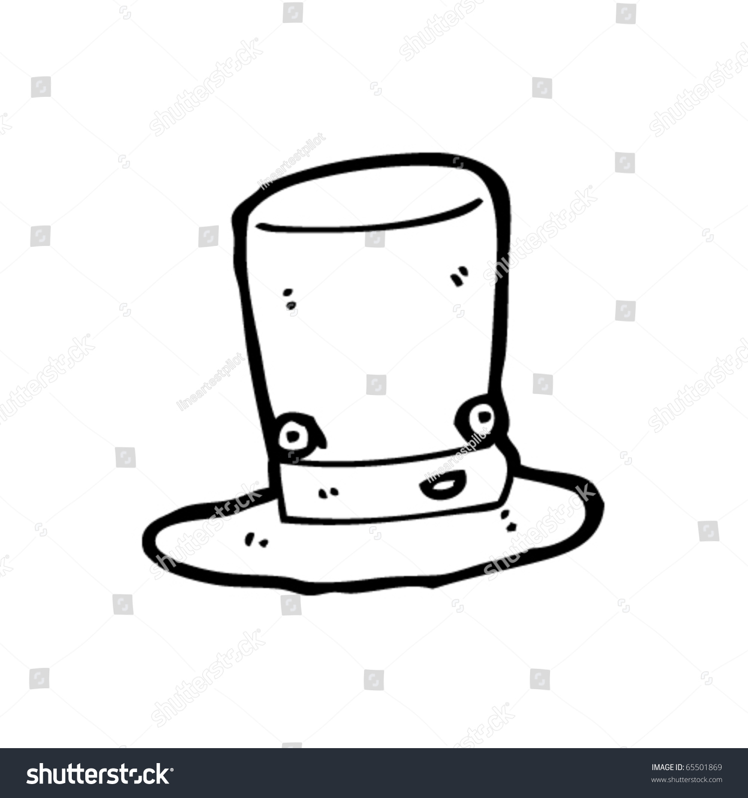Cartoon Top Hat Character Stock Vector (Royalty Free) 65501869