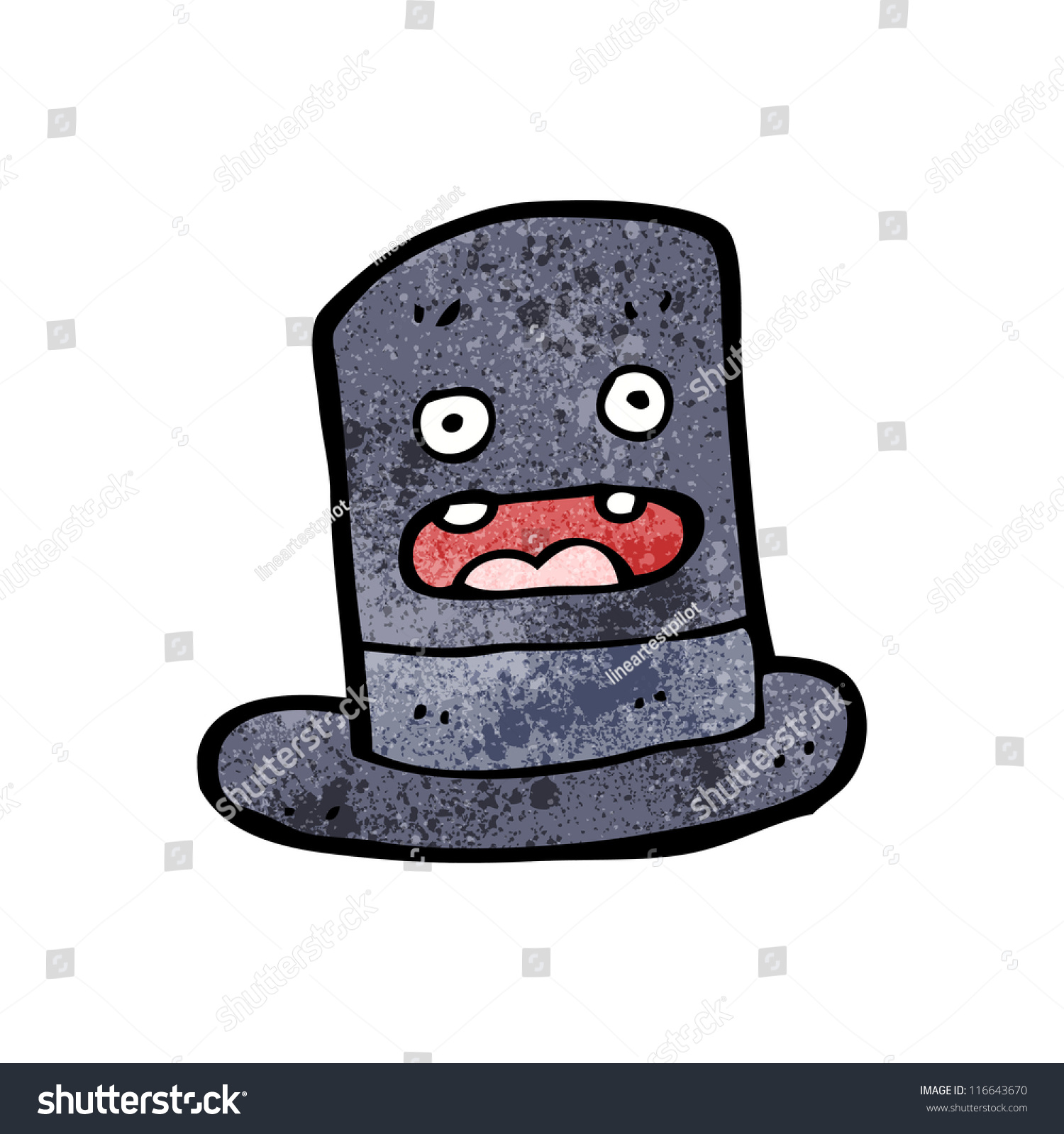 Cartoon Top Hat Face Stock Vector (Royalty Free) 116643670