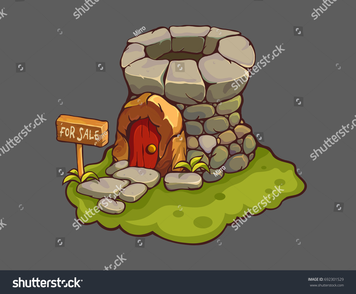 Cartoon Tower Vector Illustration Stock Vector (Royalty Free) 692301529