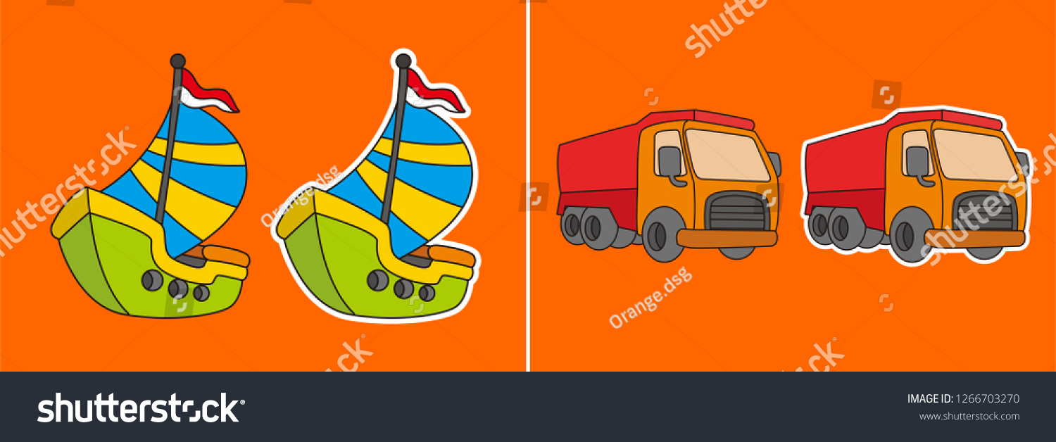 Cartoon Transportation Vector Stock Vector (Royalty Free) 1266703270 ...