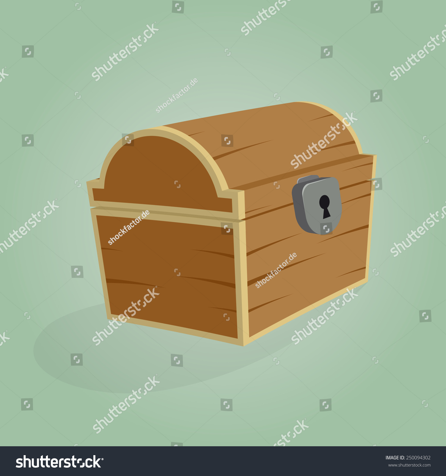 Cartoon Treasure Box Stock Vector (Royalty Free) 250094302